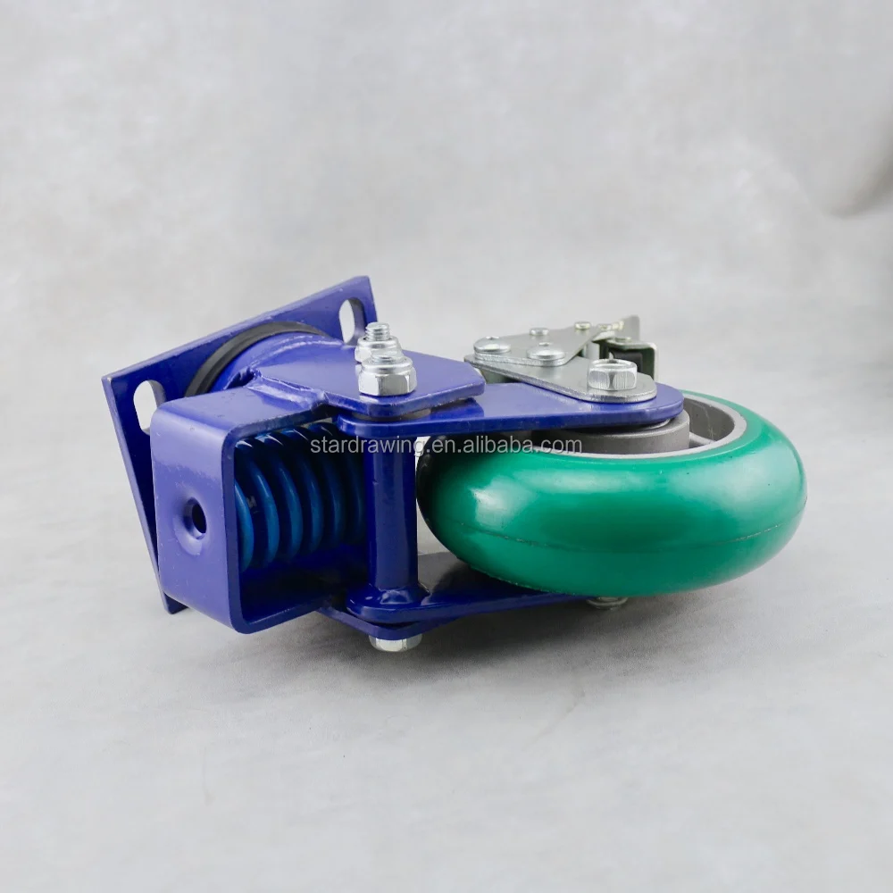 Ss 6 Inch Shock Absorber Trolley Caster Wheel Industrial Caster Wheel ...