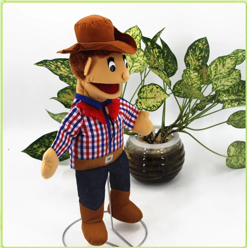 Custom Fashion Stuffed Cowboy Plush Hand Puppet Doll Toy - Buy Custom ...