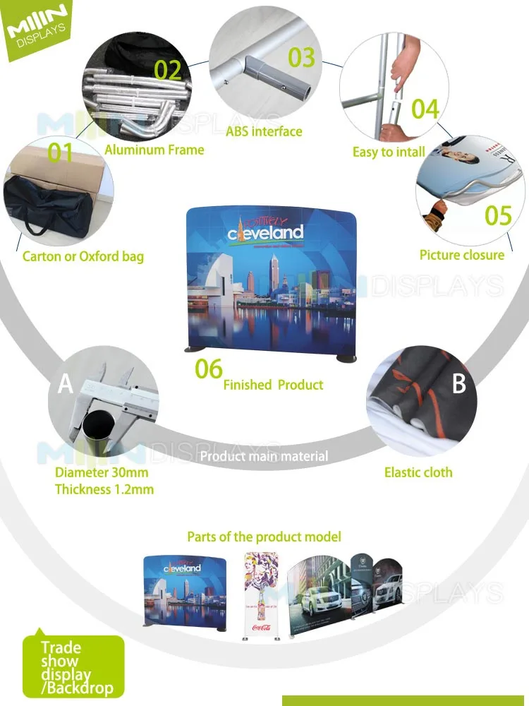 Customized Design Aluminum Adjustable Modular Exhibition System Pop Up ...