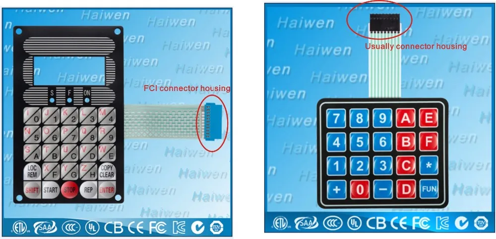 Tactile Membrane Keypad Label Operated Switch With Led Light - Buy ...
