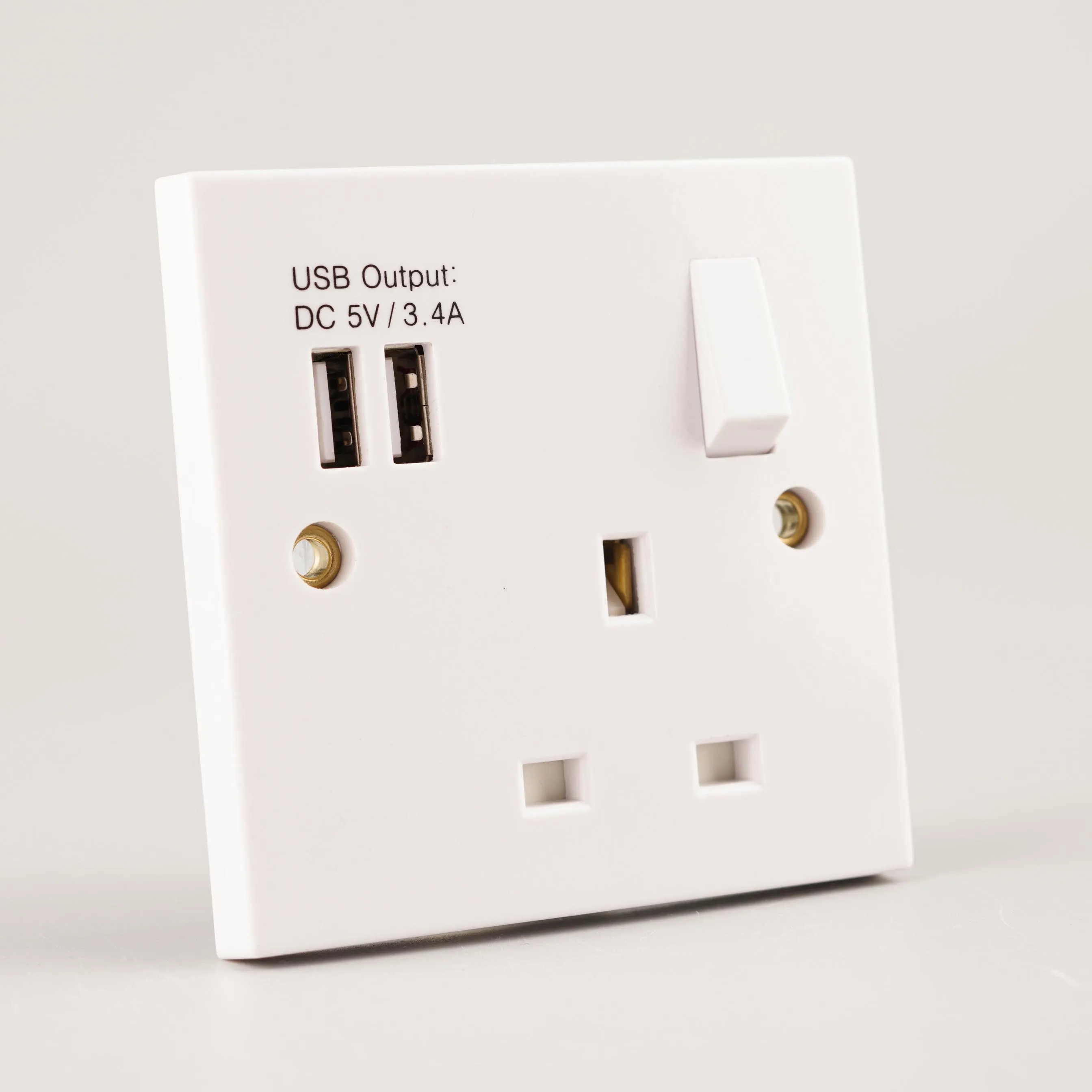 Wk 13a 1gang Usb Charge Socket Uk Type Switch Socket Single Gang 2 Usb ...