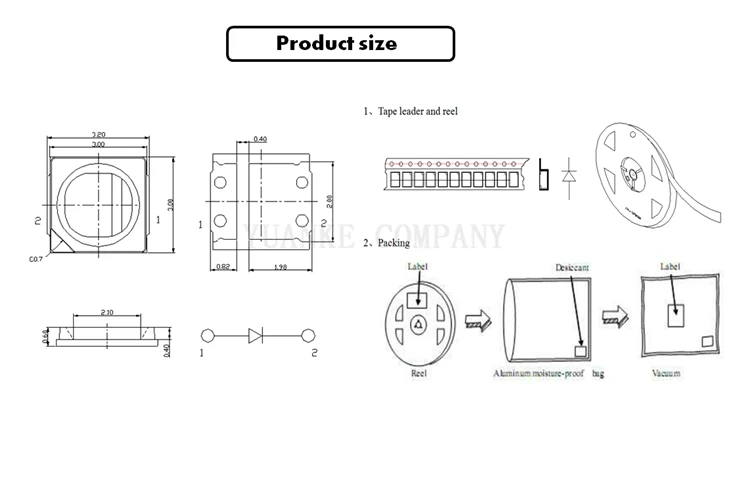 Samsung 3030 SMD LED High Voltage - 50000 Hours Lifespan