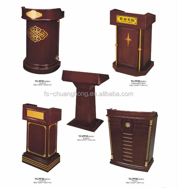 Yc-pf06 Best Selling Wholesale Premium Wooden Stainless Steel Speech ...