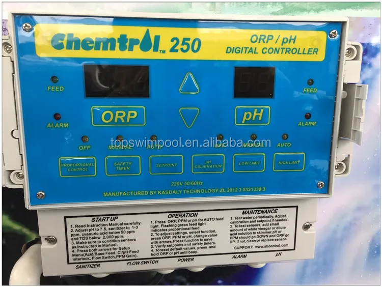 Water Treatment Ph Or Orp Controller Swimming Pool Water Quality ...