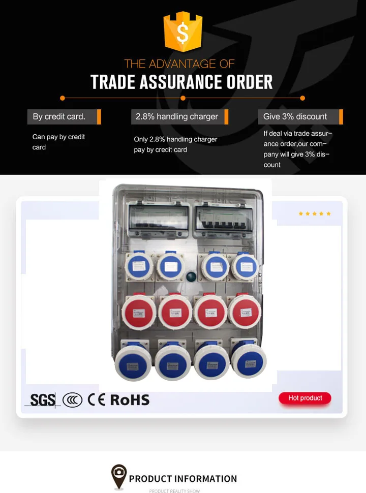 European Socket Board Box 12 Way Ip67 Explosion-proof Iron Distribution ...