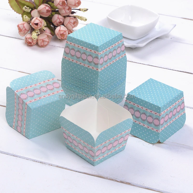 100pcs/set Square Mini Paper Bakeware Cups Liner Muffin Cupcake Paper ...