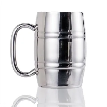 Stainless Steel Beer Mug,Double Wall Air Insulated Beer Stein Cup,14 Oz ...