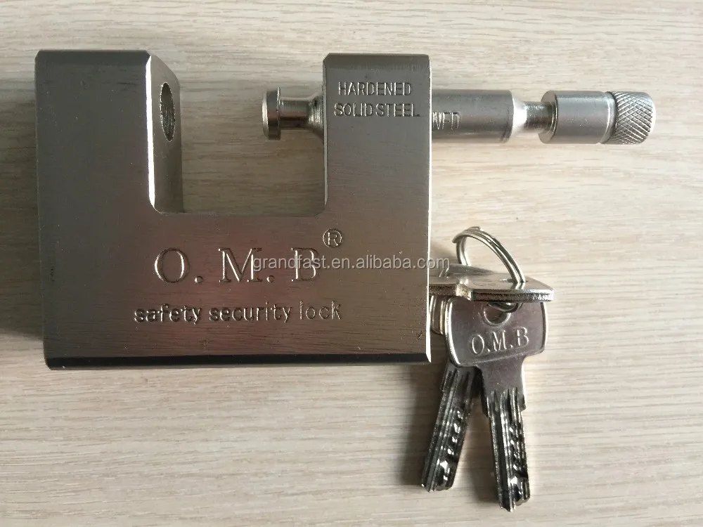 Rectangle Type Horizontal-beam Steel Padlock With 3 Keys - Buy Lock,Pad ...