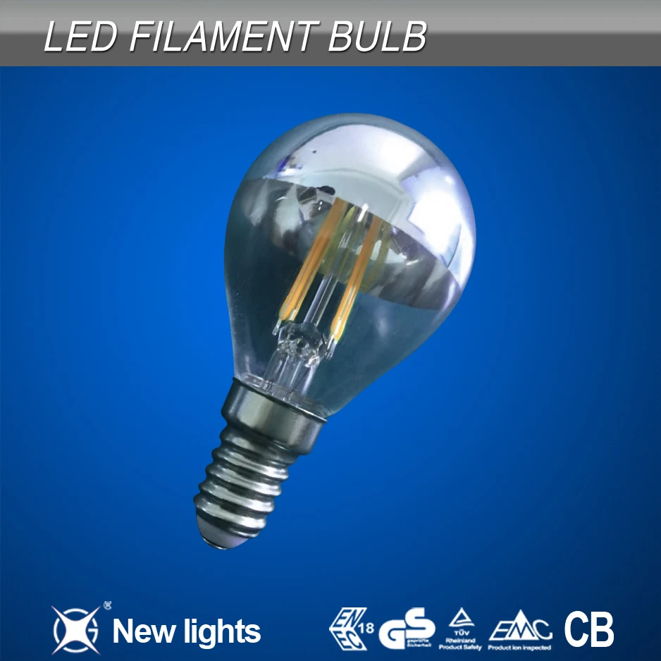 Half Silvered Crown G45 R50 R63 R80 Half Mirror Led Filament Bulbs E14 ...