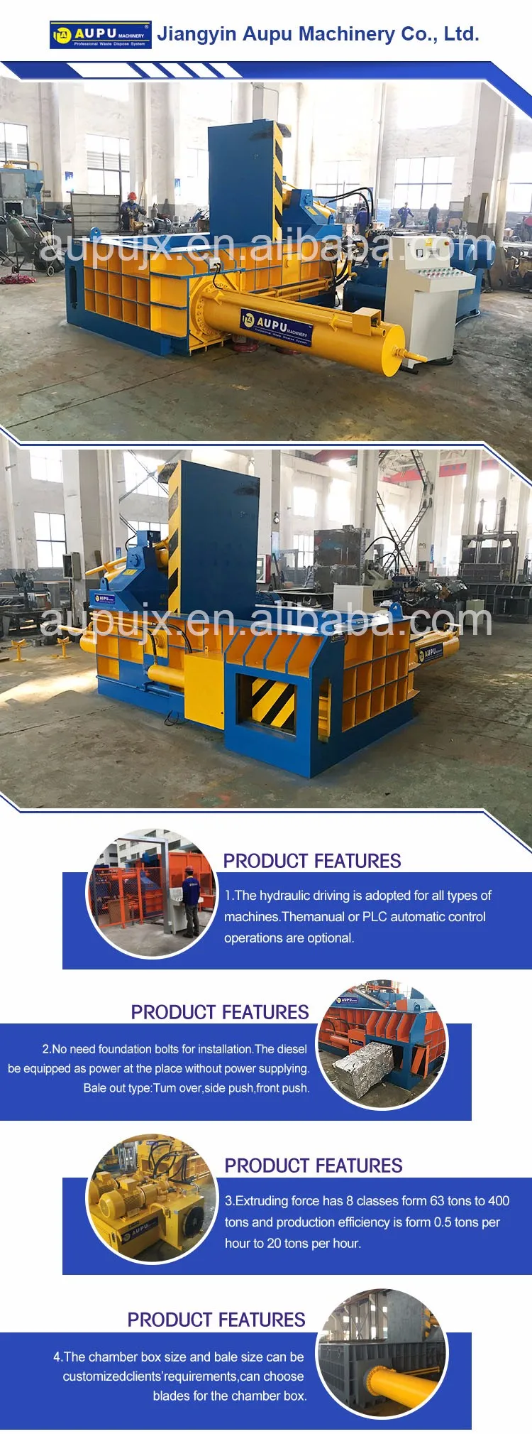 Dbk002 Y81 Hydraulic Used Scrap Metal Aluminum Cans Compactor Baler ...