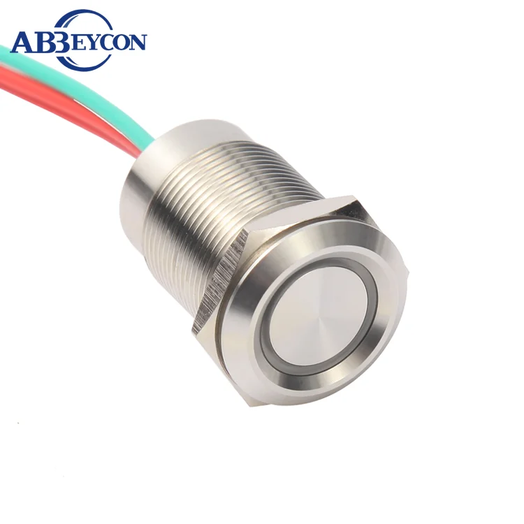 J314 16mm Ip68 Waterproof Dimmer Light Touch Sealed Push Button Switch ...