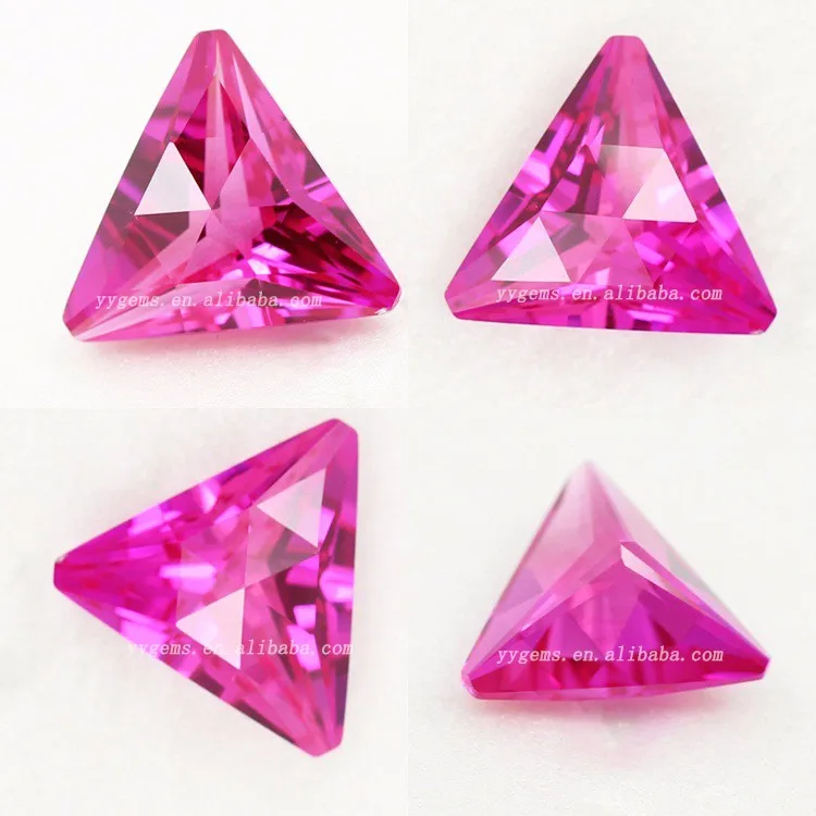 Triangle Shape Ruby New Product 5# Corundum Color Ruby Gemstone ...