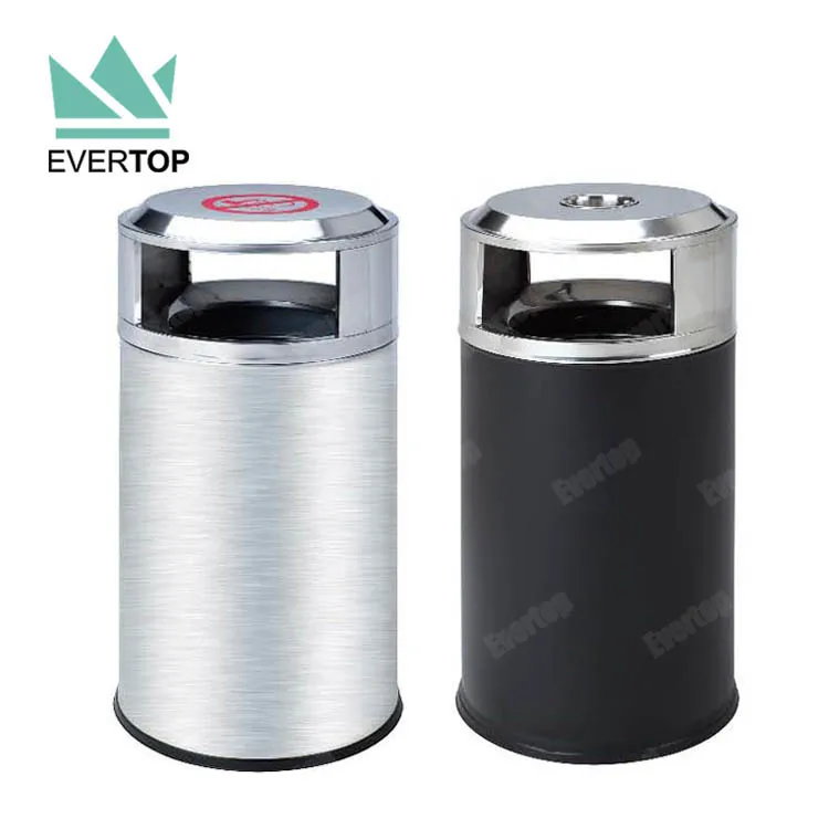 Full Collection Stainless Steel Trash Litter Bin Dustbin Public Metal ...