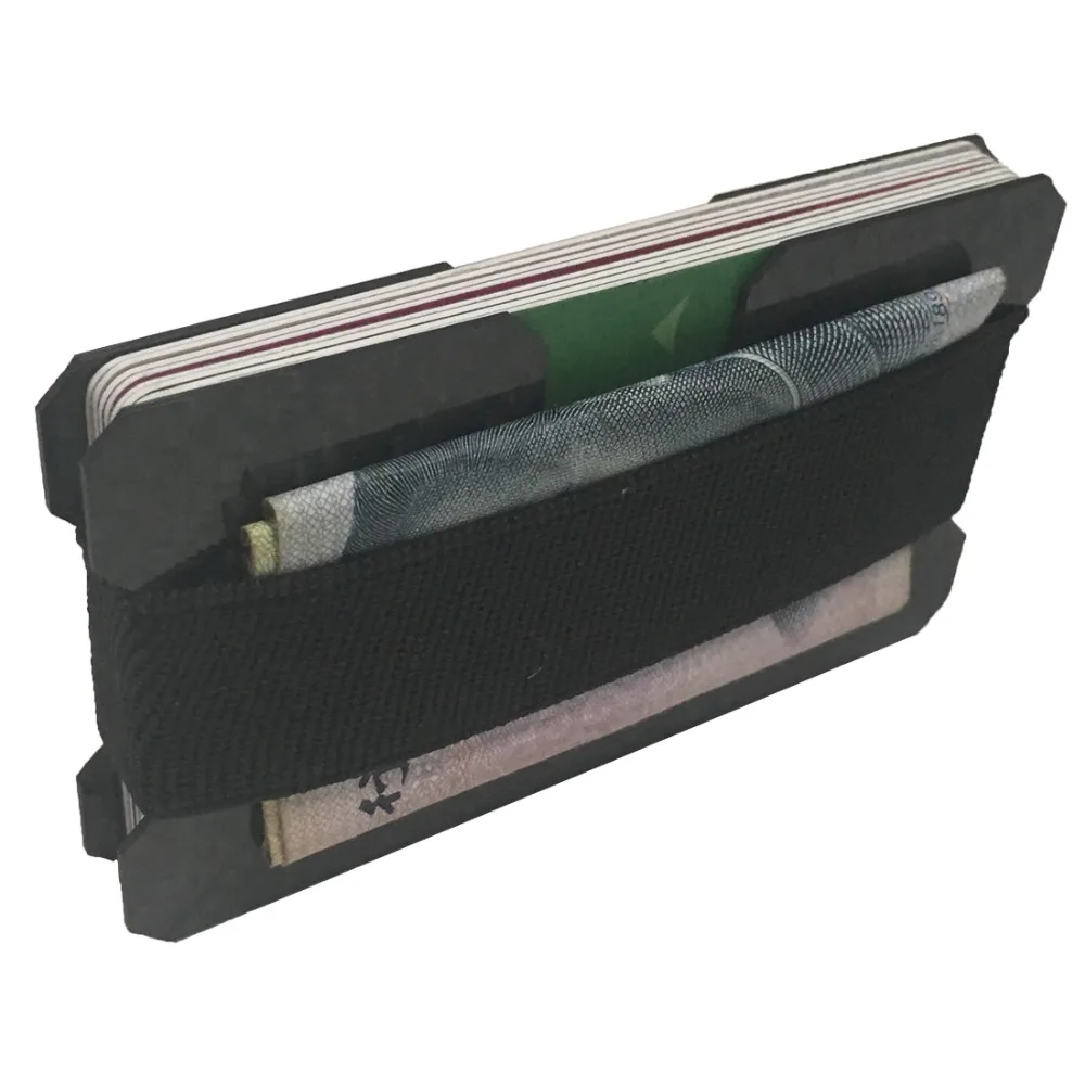 Mini Safe Wallet Carbon Fiber Credit Card Wallet With Rubber Band - Buy ...