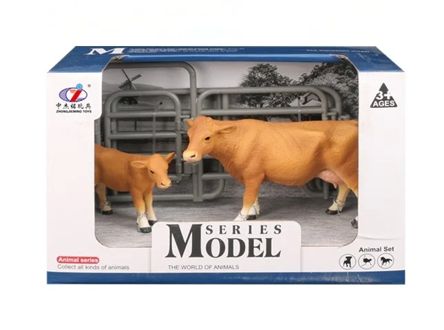 Plastic Oxen Toy For Sale 2019 New Animal Set Plastic Ox Toys With 7p ...