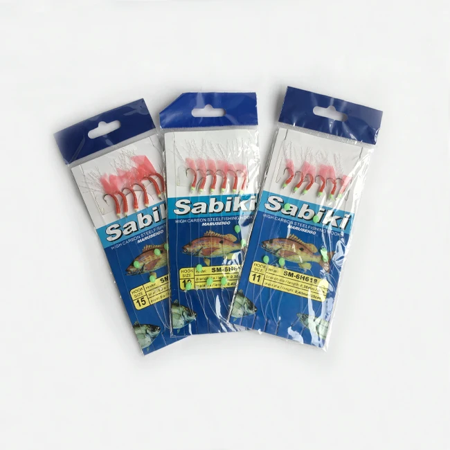 Sabiki Rigs Fishing Sabiki Lures Fish Skin with Luminous Beads| Alibaba.com