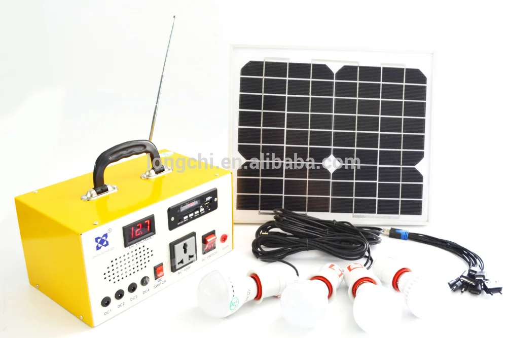 Ac Dc Solar Energy/portable Solar Lighting System With Fm Radio - Buy ...