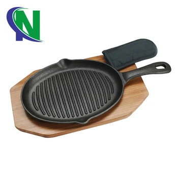 Cast Iron Frying Pan Sizzling Plate Sizzler Pan - Buy Cast Iron Frying ...