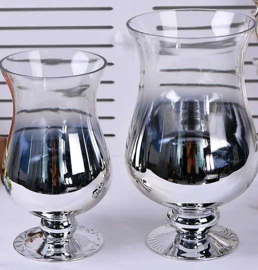European Modern Style Home Decoration Luxurious Silvering Glass Vase ...