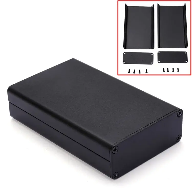 Custom Black Aluminum Extruded Enclosure For Electric Box Electronic ...