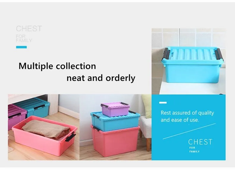 Large Clothing Storage Container Flat Plastic Storage Box - Buy Plastic ...