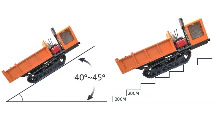 2 Ton Crawler Carrier Rubber Track Dumpers Mini Dumper Power Barrow ...