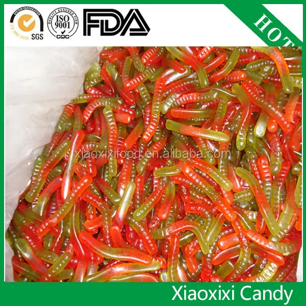 Sugar Coated Neon Gummy Worms Vat 19 Gummy Worm Gummi Candies - Buy ...