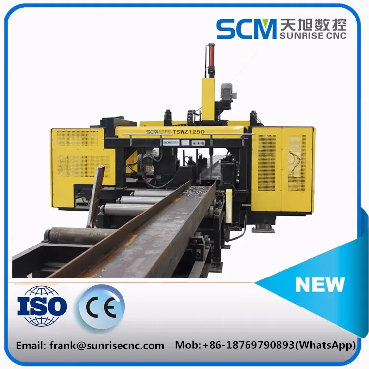 Tswz1250 Beam Drilling Machine Three Spindle Cnc Beam Drilling Machine ...