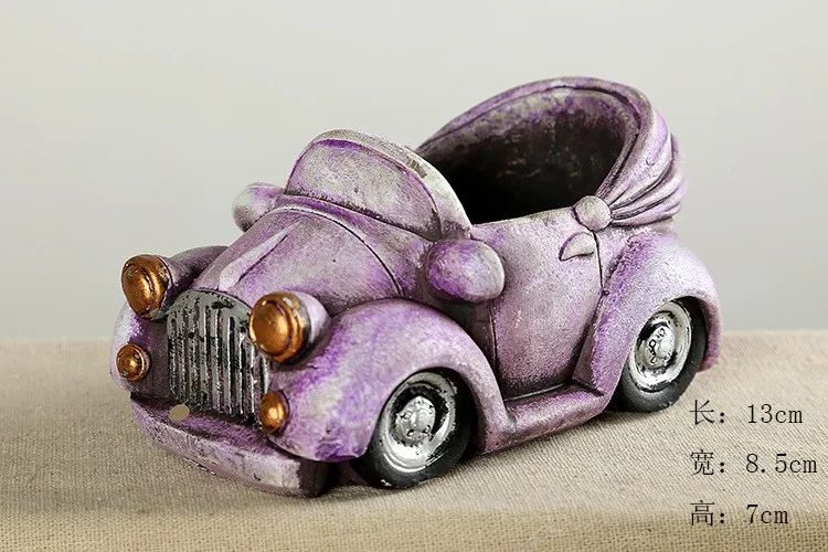 Hot Sale Indoor Decor Vintage Car Shape Cement Flower Pot - Buy Car ...