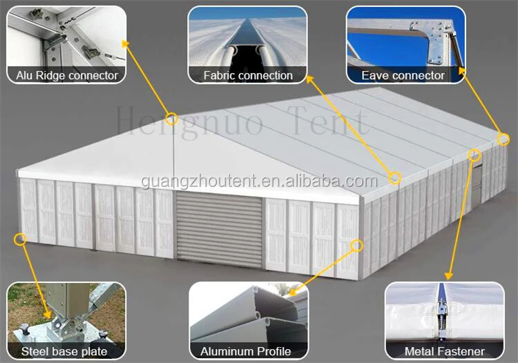 Helicopter Hangar Storage Warehouse Tent with Aluminum Alloy Frames