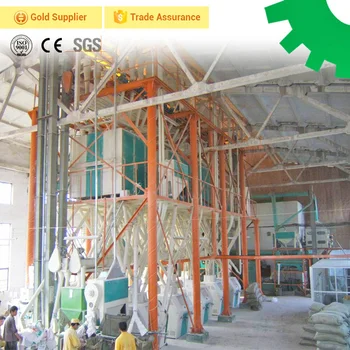 100 Ton Per Day Large Grain Mill Factory Equipment Low Cost Fully ...