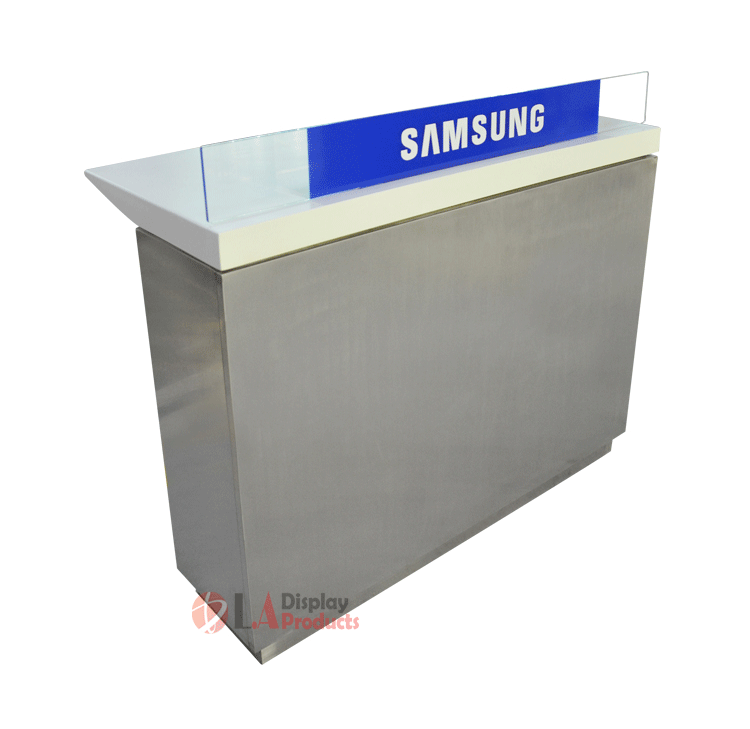 Stainless Steel Mobile Phone Display Table For Samsung Store Experience ...