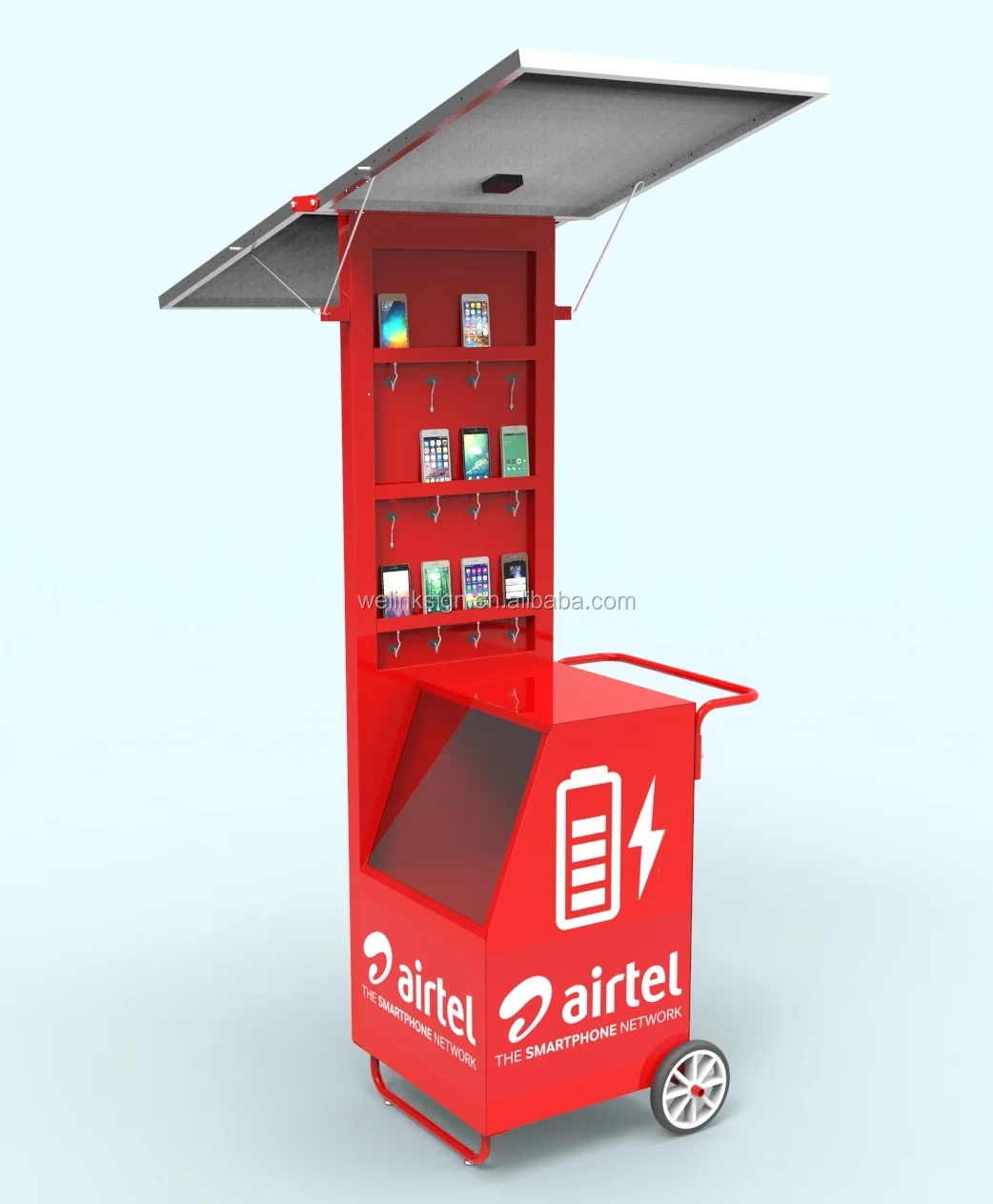 Portable Solar Mobile Phone Charging Vending Station