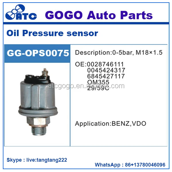 0-5bar M18*1.5 Oil Pressure Sensor For Mercedes Vdo Oem 0028746111 ...
