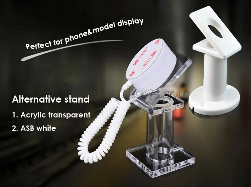 White Mobile Phone Security Display Stand Iphone Anti-theft Holder ...