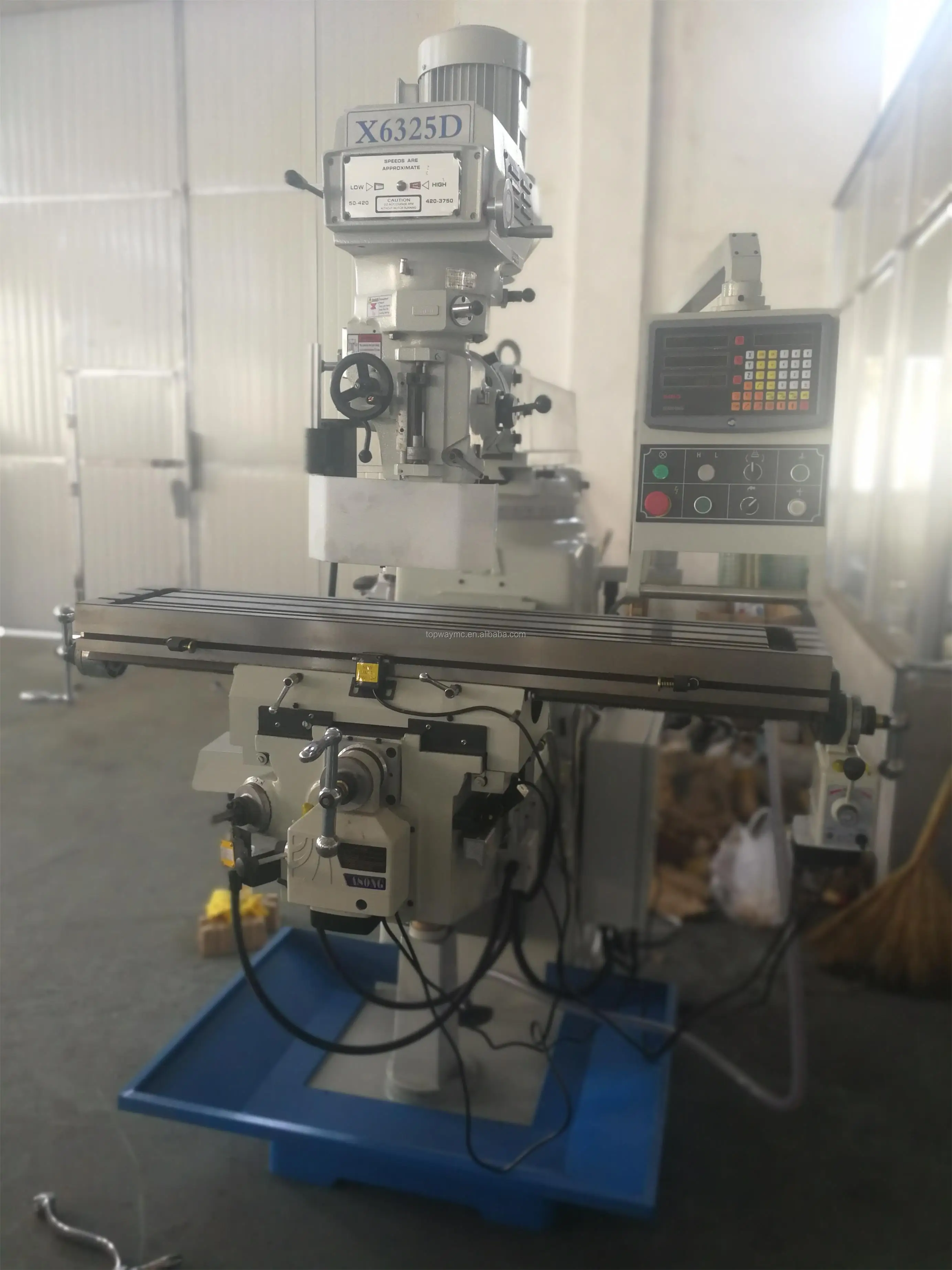 X6325 Manual 3 axis DRO Vertical Turret Milling Cutter Machine tools ...