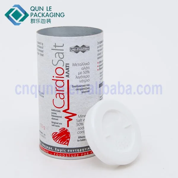 Factory Food Grade Salt Dispenser Spice Paper Can With Shaker Lid - Buy ...