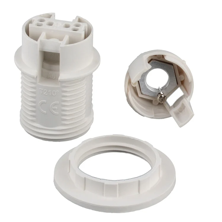 Bakelite/plastic Threaded Bulb Holder - European Lamp Socket