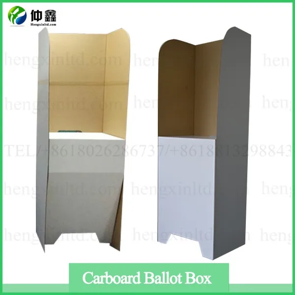 One Person Corrugated Cardboard Polling Booth for Elections
