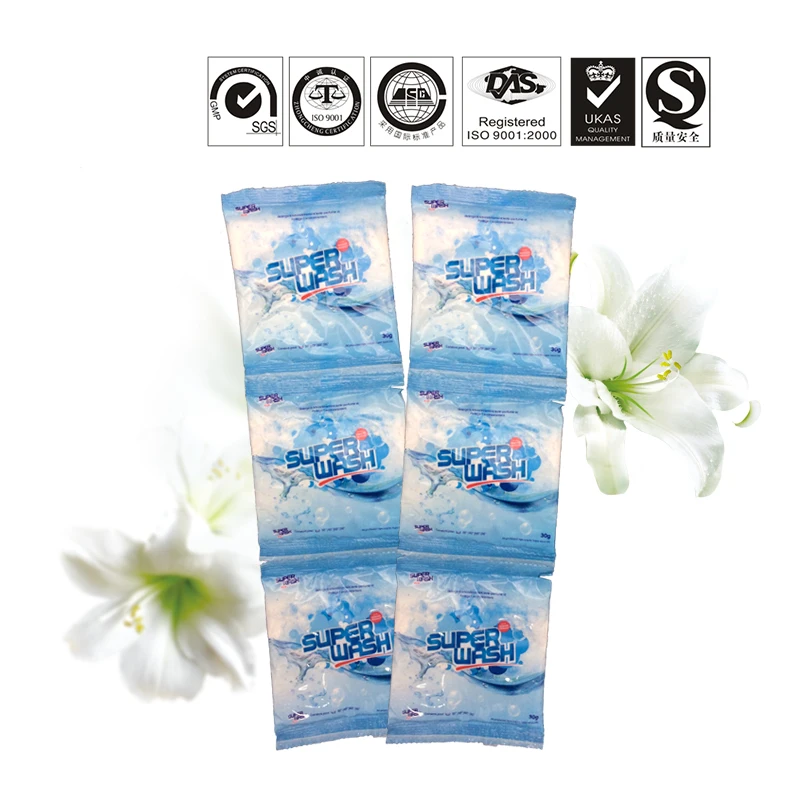 Small Package Mini Bags Washing Powder Detergent Power OEM