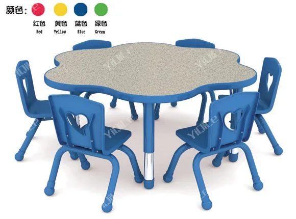 Kids Plastic Half Moon Shape Desks for Classroom - YIQILE