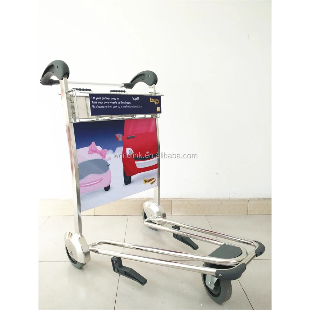 Airport Aluminum Hand Brake Luggage Trolley Cart Aircraft Trolleys