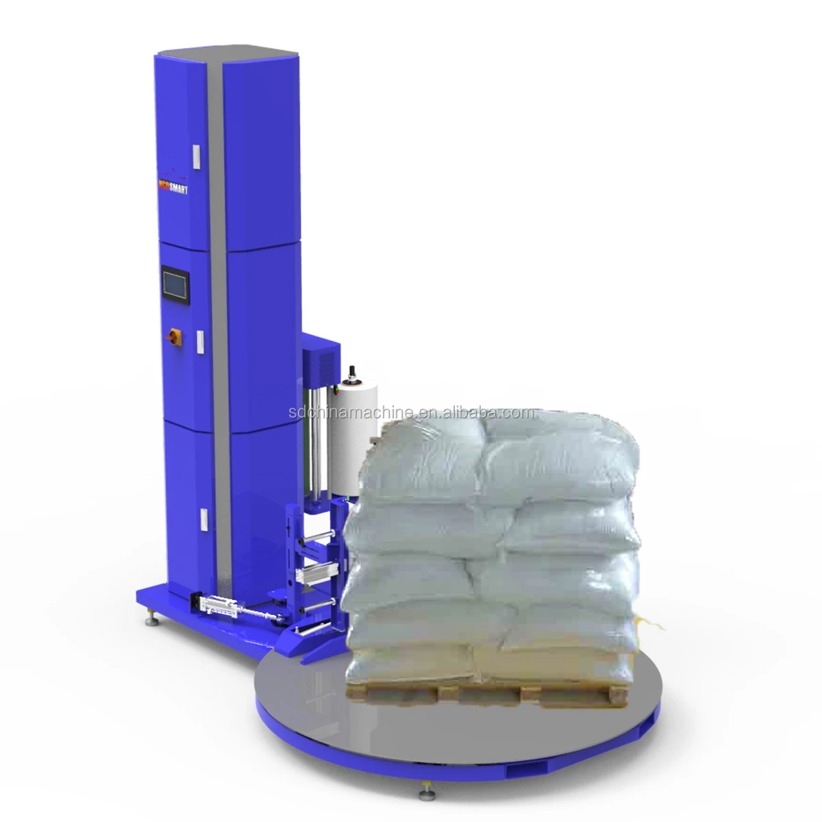 Smart Automatic Pallet Stretch Wrapping Machine With Weight Scale for ...