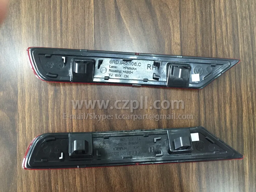 Bumper Reflector Light For Polo 2010 - 2014 - 2016 Upgrade Gti 6c0 945 ...