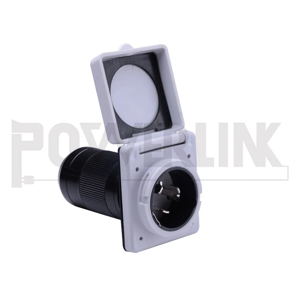 Z80103 White Power Inlet 50a Rv Power Twist Lock Inlet For Camper Rv ...