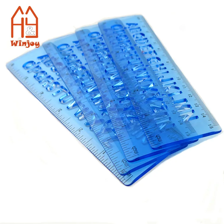 Custom15cm Plastic Alphabet Stencil Trace Ruler - OEM Support