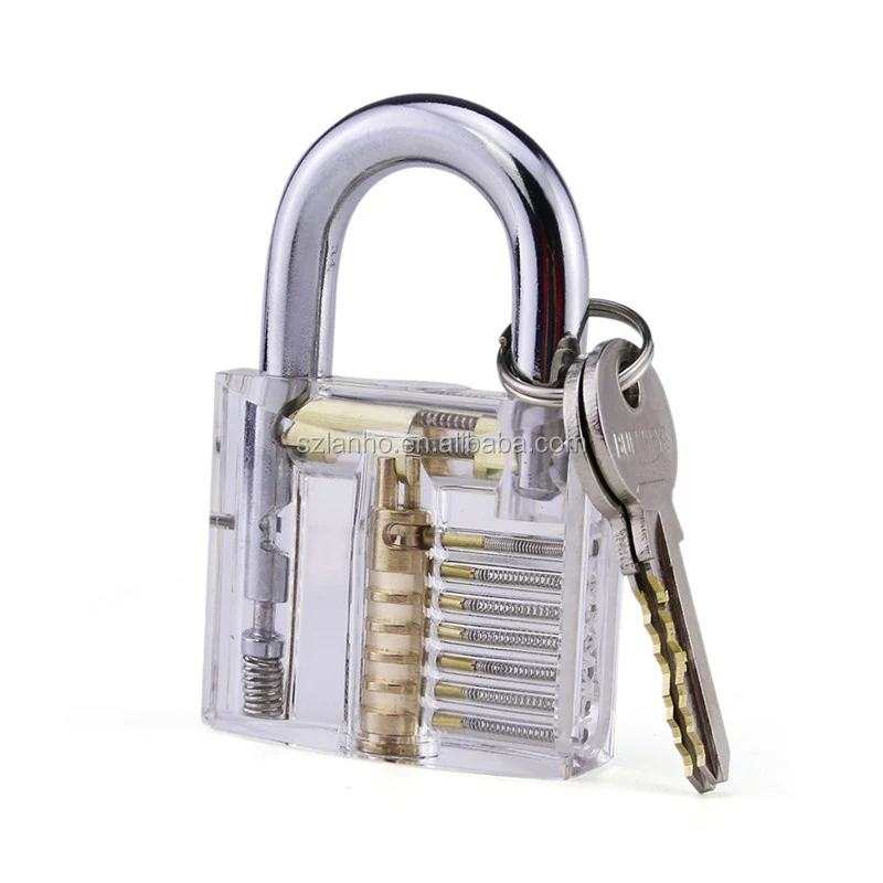 Transparent Visible Pick Cutaway Practice Padlock Lock With Broken Key ...