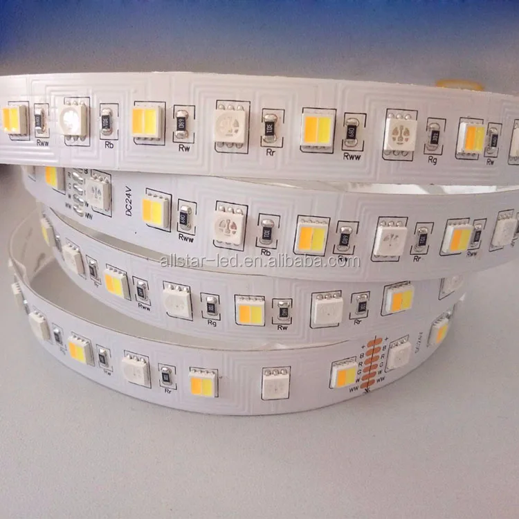 Led Strip 24v Rgbwww 5 In 1 Led Cob Led Strip Rgb 5050 12v/24v 30led ...