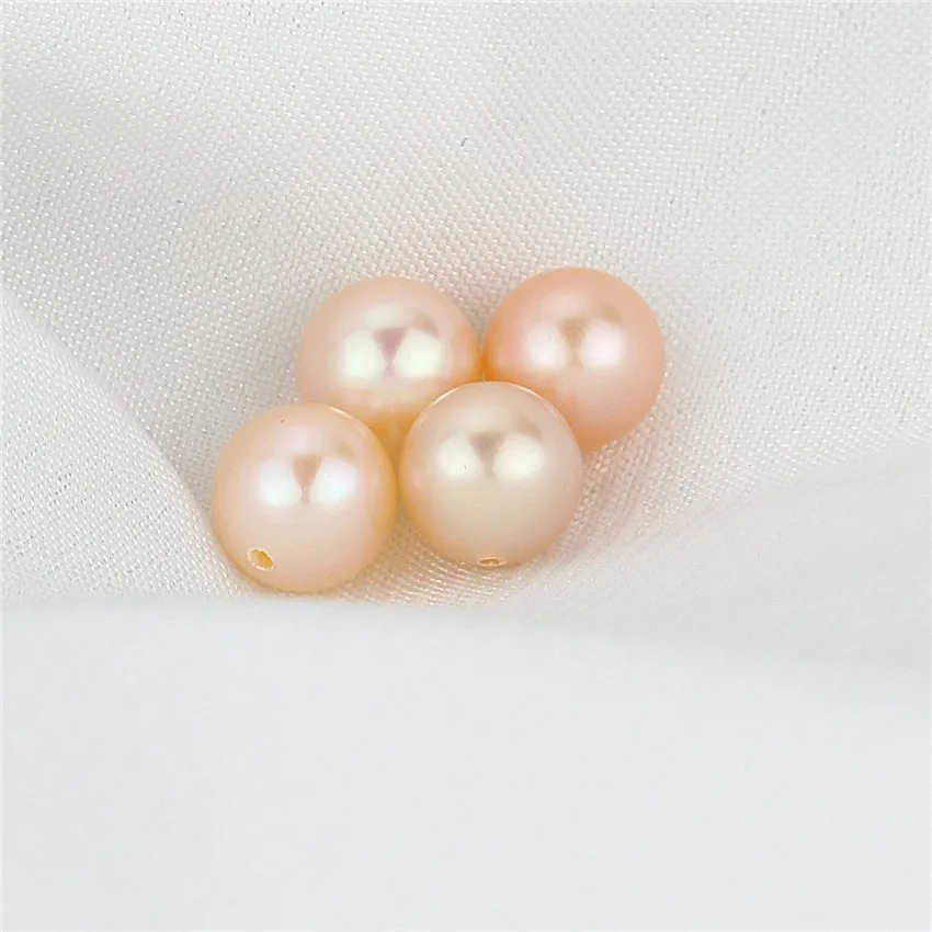 Natural Freshwater Loose Pearl Size 6.5-7mm Round Peach Color High ...