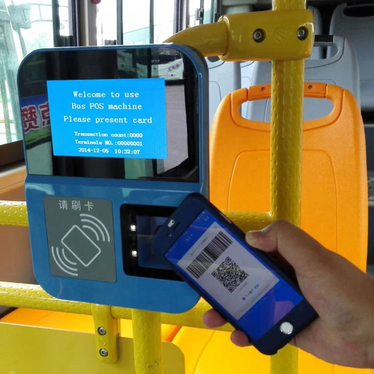 H158 Bus Pos Terminal With Nfc,4g,Wifi,Barcode Scanner For Payment And Fare Collection System ...